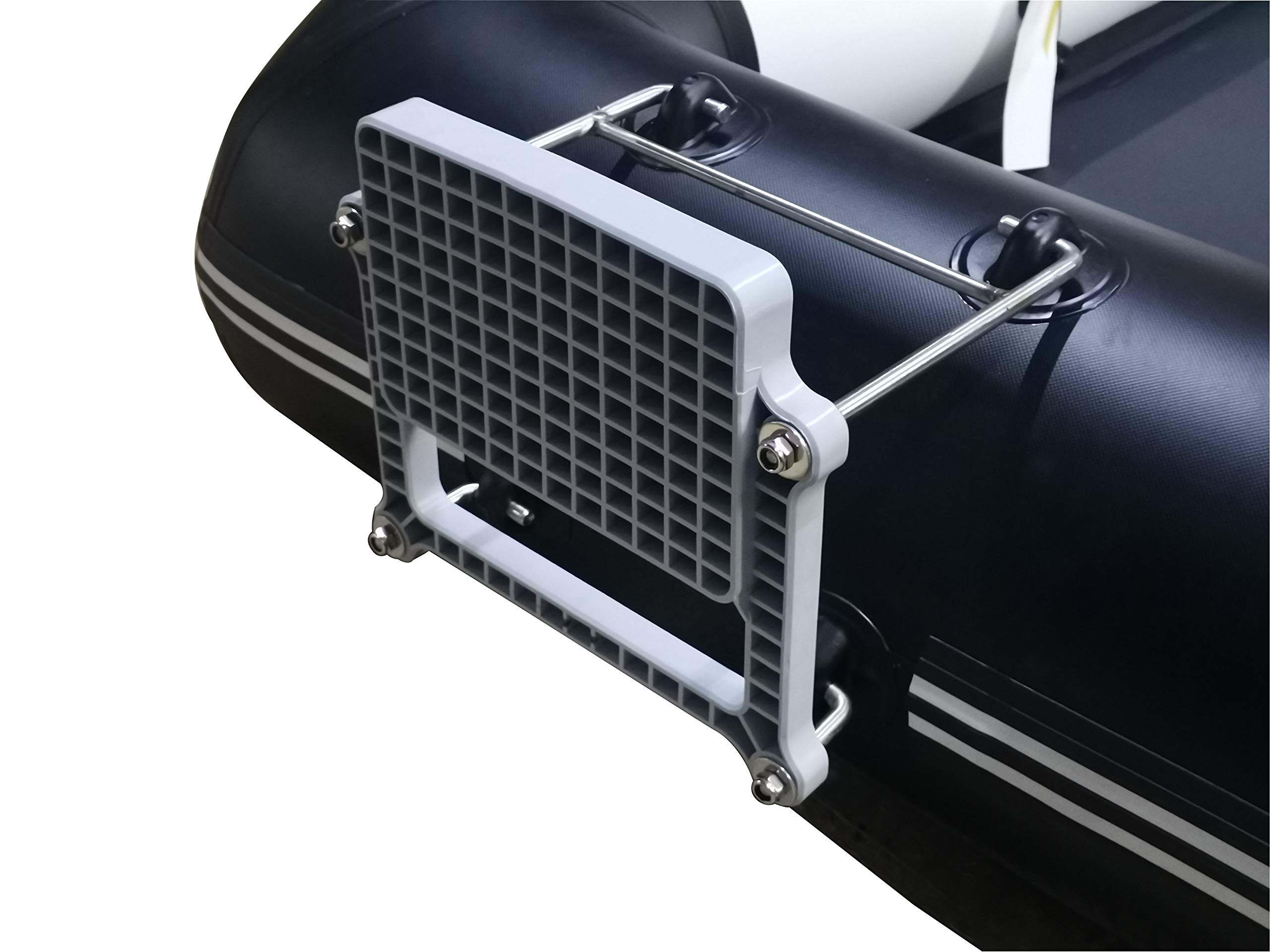 7.5ft Inflatable Fishing Boat Raft Dinghy Pontoon with Air Floor with Motor Bracket