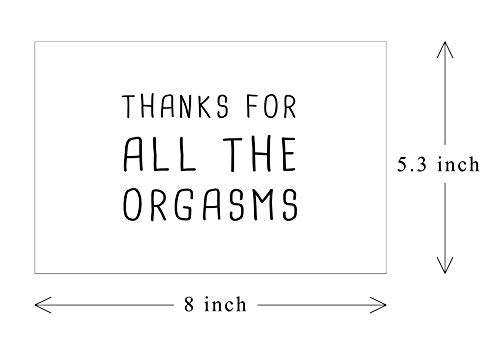 Naughty Birthday Card, Inappropriate Husband Boyfriend Anniversary Card, Thanks for All the Orgasms