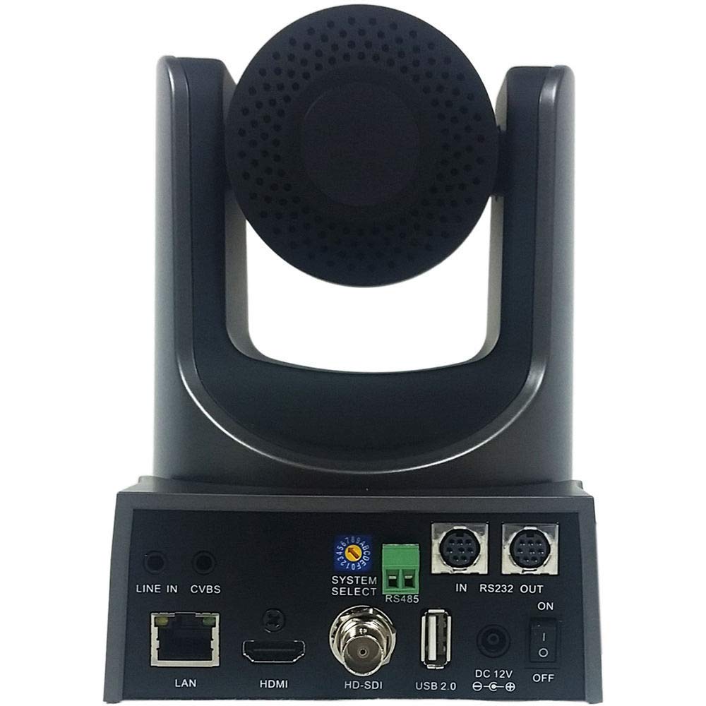 PTZOptics 12X SDI Gen 2 1080p Resolution Live Streaming Broadcast Camera Gray | HCM-1 White Small Universal Wall Mount Bracket- Streaming Bundle