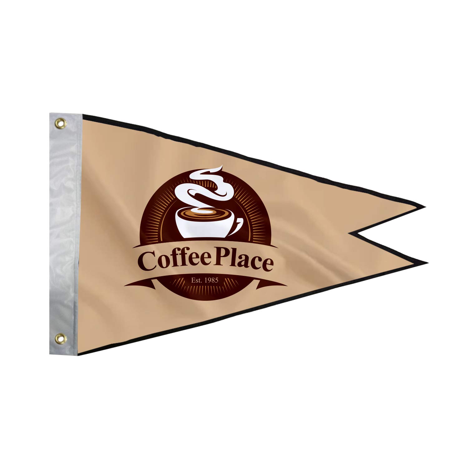 BannerBuzz Custom Printed Burgee Pennat Boat Flag for Events, Festivals - No Hardware Included (3' W X 2' H, Single Side Printing)