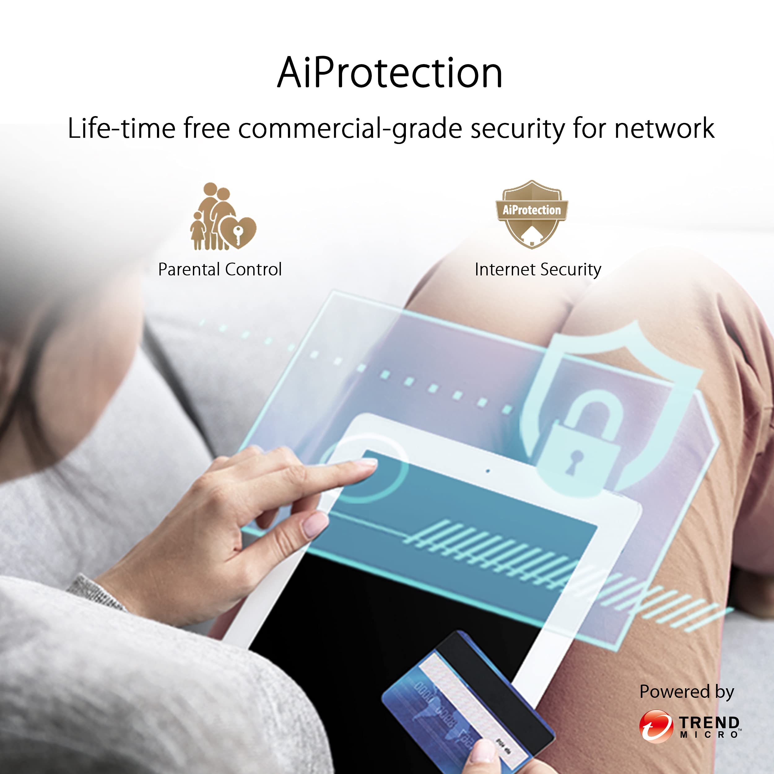 ASUS ZenWiFi Whole-Home Dual-Band Mesh WiFi 6 System XD6 White - 1 Pack, Coverage up to 2,700 sq.ft & 4+ Rooms, 5400Mbps, AiMesh, Lifetime Free Internet Security, Parental Control, Easy Setup