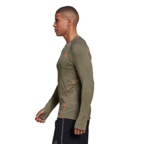 adidas Men's Standard Runner Long Sleeve , Legacy Green, XL
