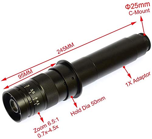 HAYEAR 41MP HD 1080P HDMI TV USB C-Mount Industry Microscope Camera Set 300X Lens 56LED Light Lamp Big Boom Stand Support UP Down Forward Adjust with Soldering Mat