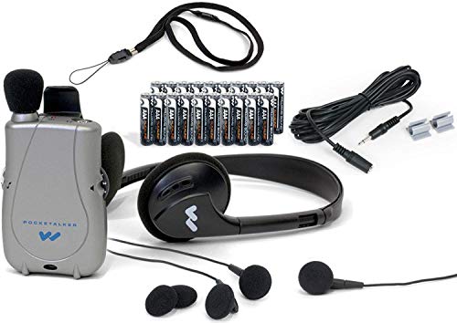 ELITE PACKAGE: PockeTalker Ultra w/Headphone, FREE Dual & Single Earbuds, FREE Year Supply of Batteries & Liberty Microfiber Cloth