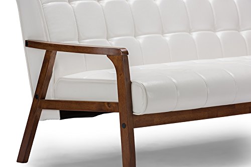 Baxton Studio Mid-Century Masterpieces Sofa, White
