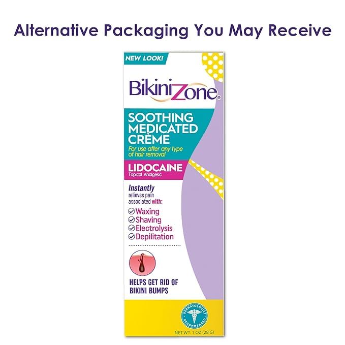 Bikini Zone Medicated After Shave Crème with Soothing Lidocaine, 1 Oz, 1 Pack