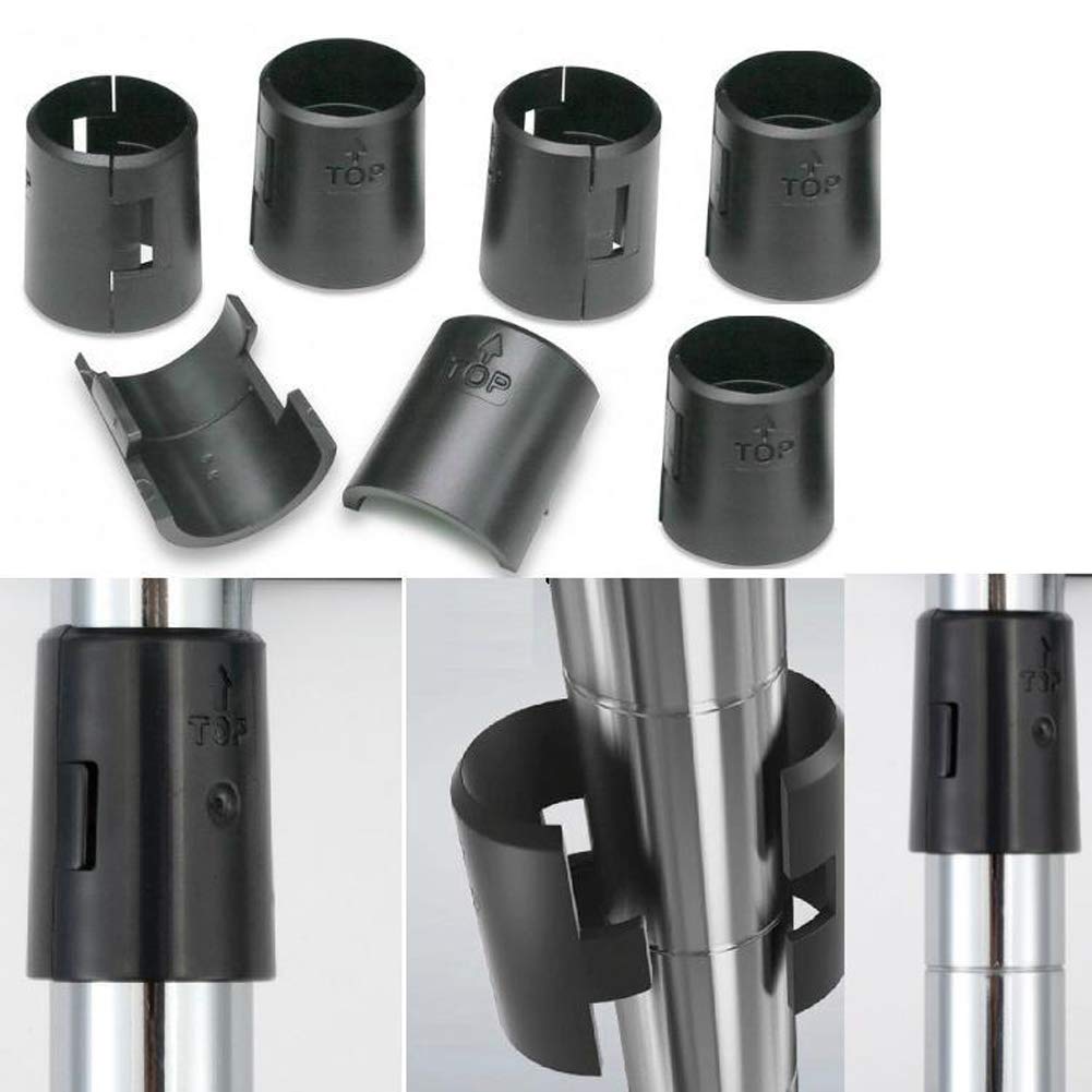 36 Pairs 72 Pieces Wire Shelving Shelf Lock Clips for 1" Replacements for Wire Shelving System Metal Rack Locking Wire Shelving Shelf Lock Clips Post- Shelving Sleeves (Plastic, Black)