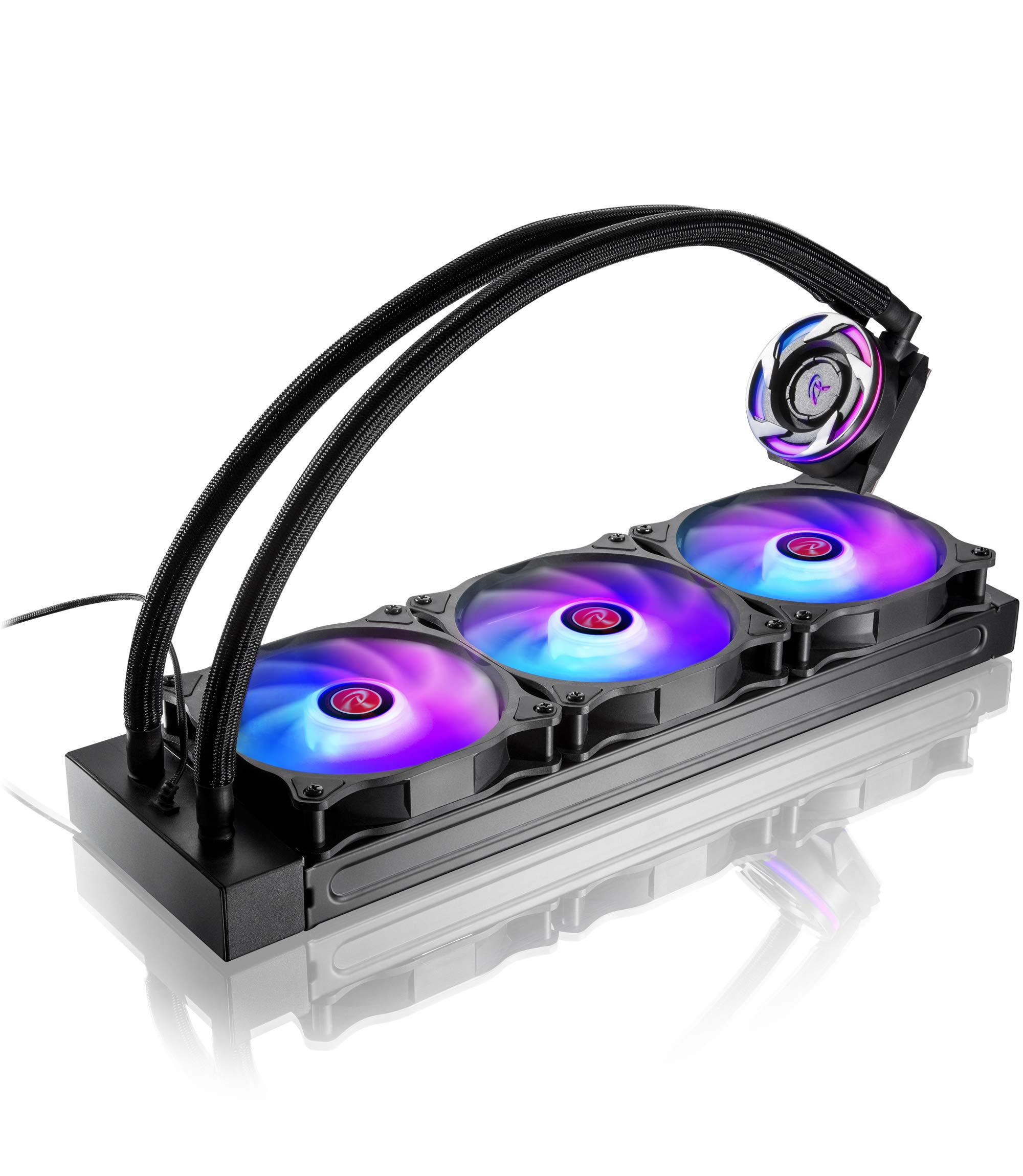 RAIJINTEK EOS 360 RBW AIO CPU Water Cooler, with 3pcs 12025 ARGB PWM Fans, Copper Water Block, Durable and Reliable Pump, Durable Teflon Mesh Tube, Compatible with Intel & AMD (0R10B00181)