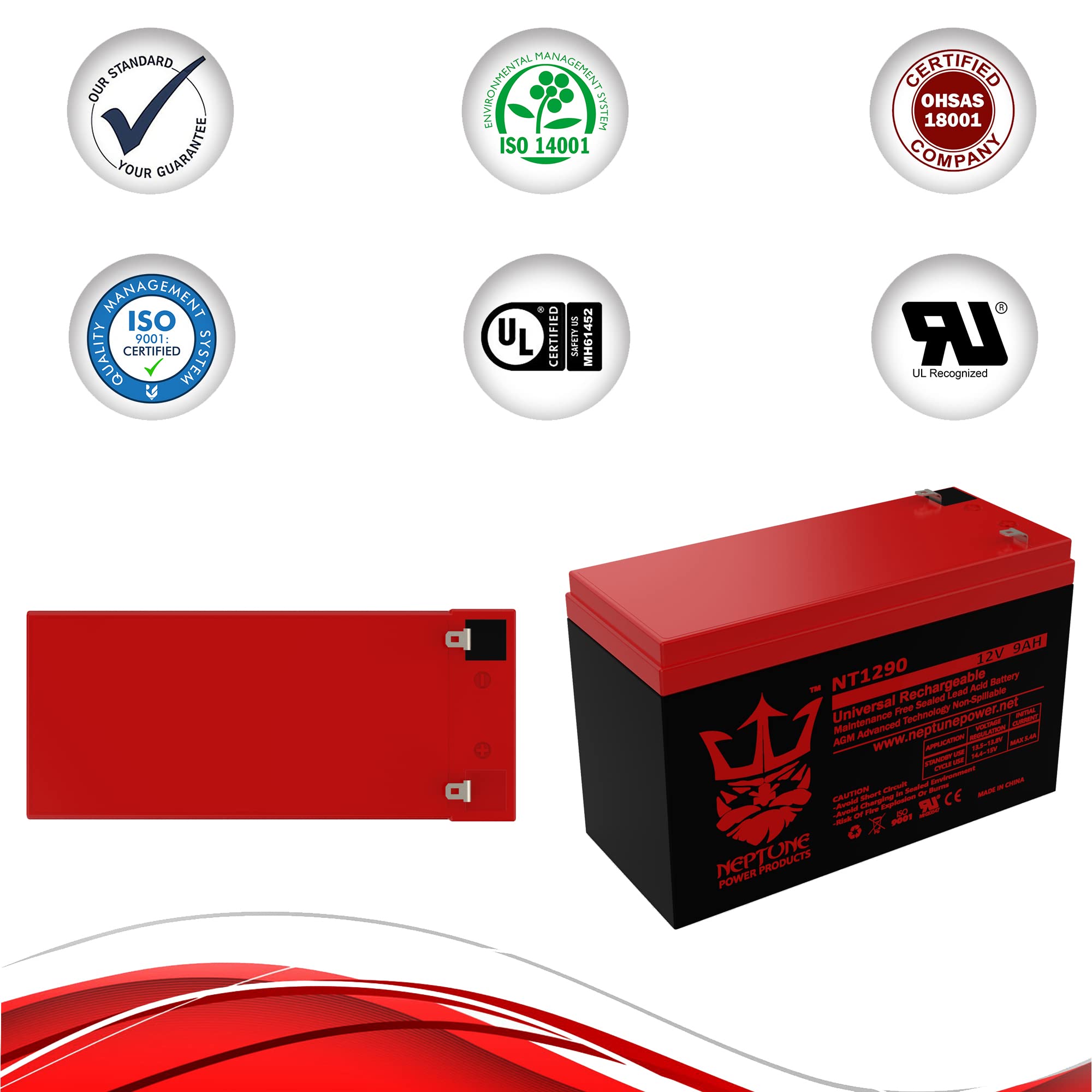 Neptune Power Replacement Battery for Vapor X24 12V 9Ah SLA Replacement Electric Scooter Battery - 2 Pack…