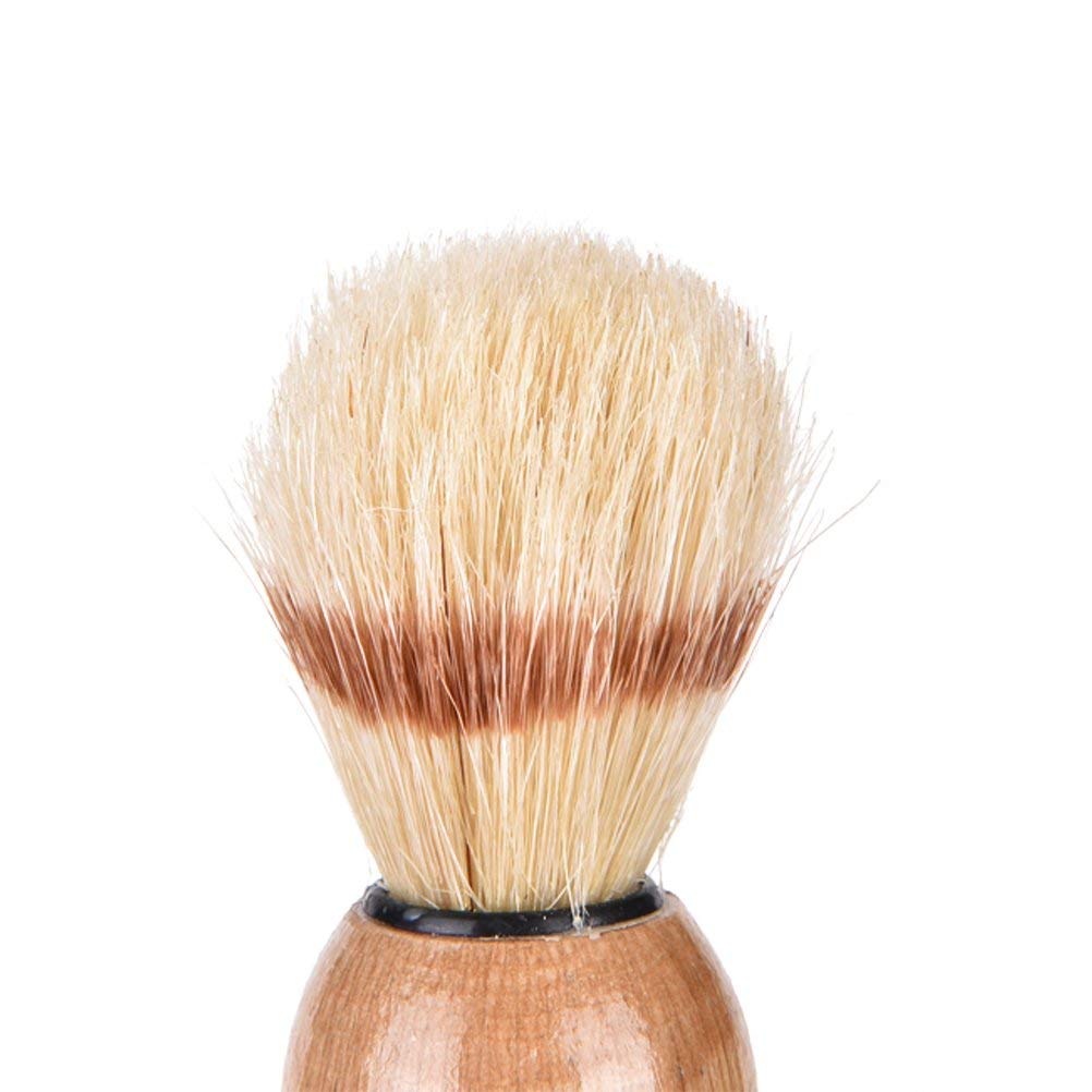Lwestine 4Pcs Men Shaving Brush Wood Handle, Professional Salon Tools