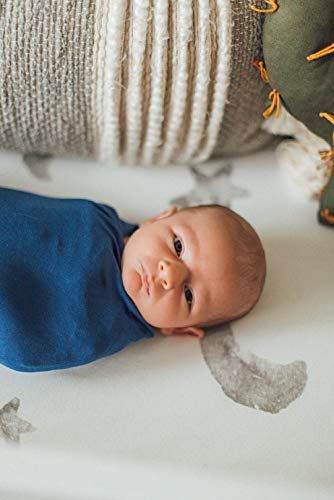 Swaddle Blanket & Hat Set | Receiving Baby Blanket | Soft & Cozy | 47" x 47" Size for Newborns, Infants, and Toddlers (Packaging May Vary) - (Indigo)