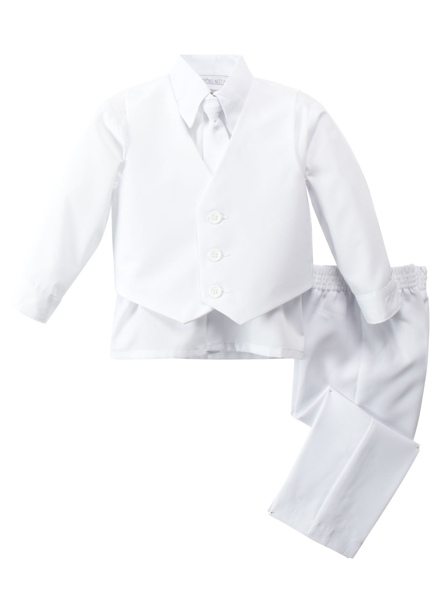 Spring Notion Baby Boys' Modern Fit White Suit Set 9M