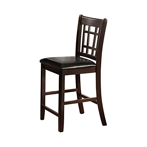 Coaster Furniture Lavon 5-Piece Storage Counter Table Dining Set Espresso and Black 102888-S5