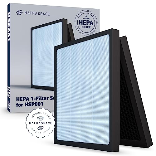HATHASPACE Air Purifier HEPA Filter Replacement - Certified Filters for HSP001 Smart Purifiers - Easy to Install, Improved Air Quality - 1 Set, H13 True HEPA