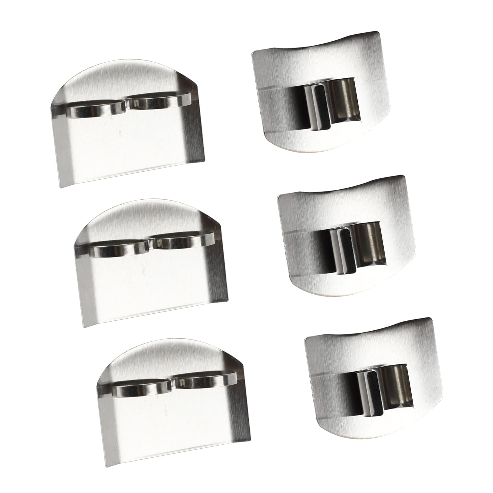 6PCS Finger Protector for Cutting Food Stainless Steel Finger Guards for Cutting Kitchen Knife Finger Shield for Cutting Slicing Chopping Food Vegetables (Double and Single Finger)