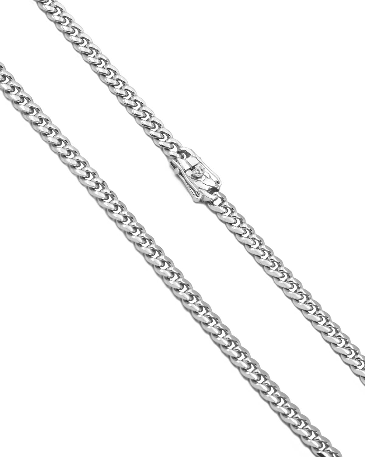 3MM Franco Chain Necklace 16" 18" 20" 24" - White Gold (18)