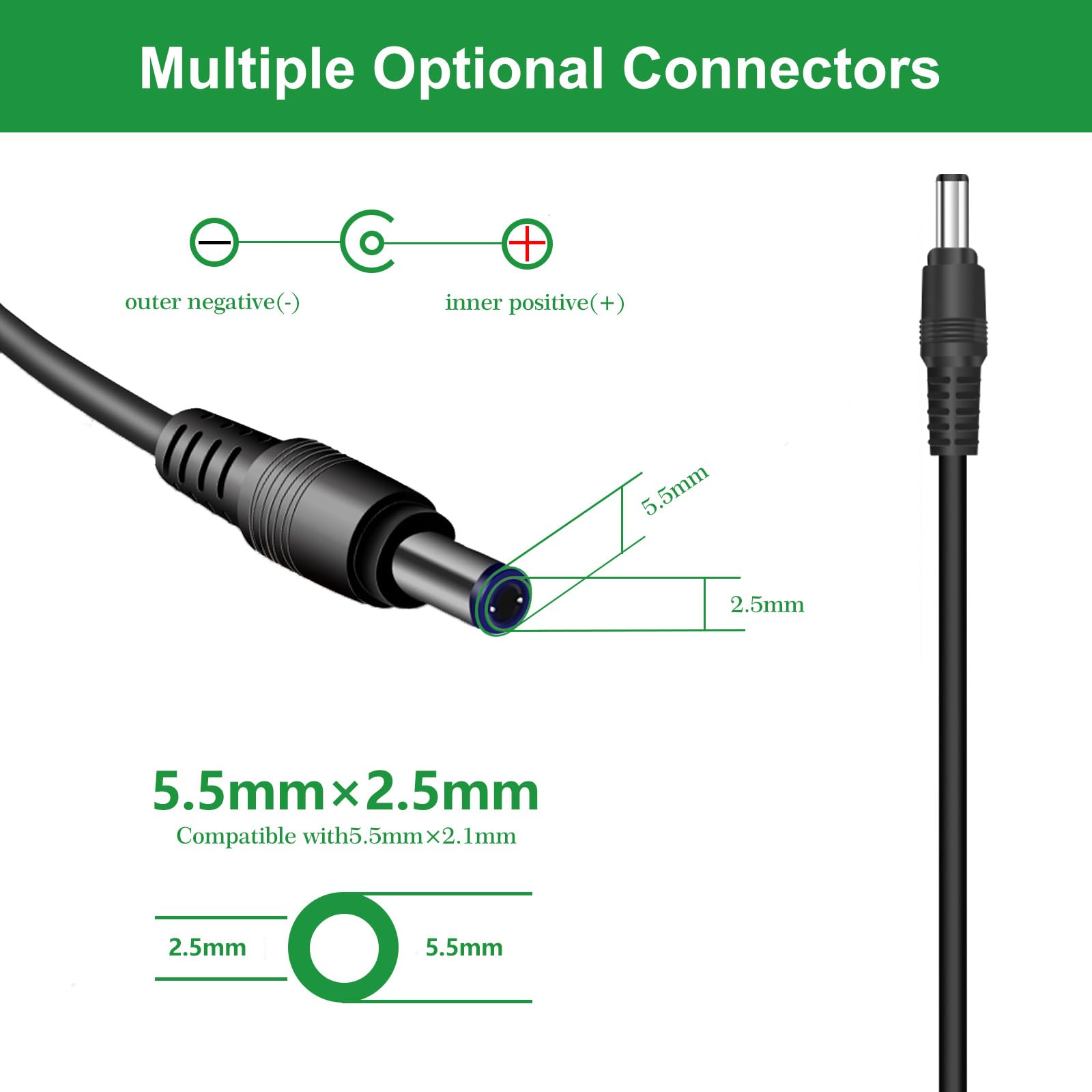 YLYLXIMA 48V 2A Power Supply Adapter 48V 96W charger AC 100-240V to DC 48V 2A Adapter US Plug 5.5 x 2.5mm for PoE Switch, LCD Monitor, LED Strip, Router.(Notice! Not Suitable for Battery Charging).