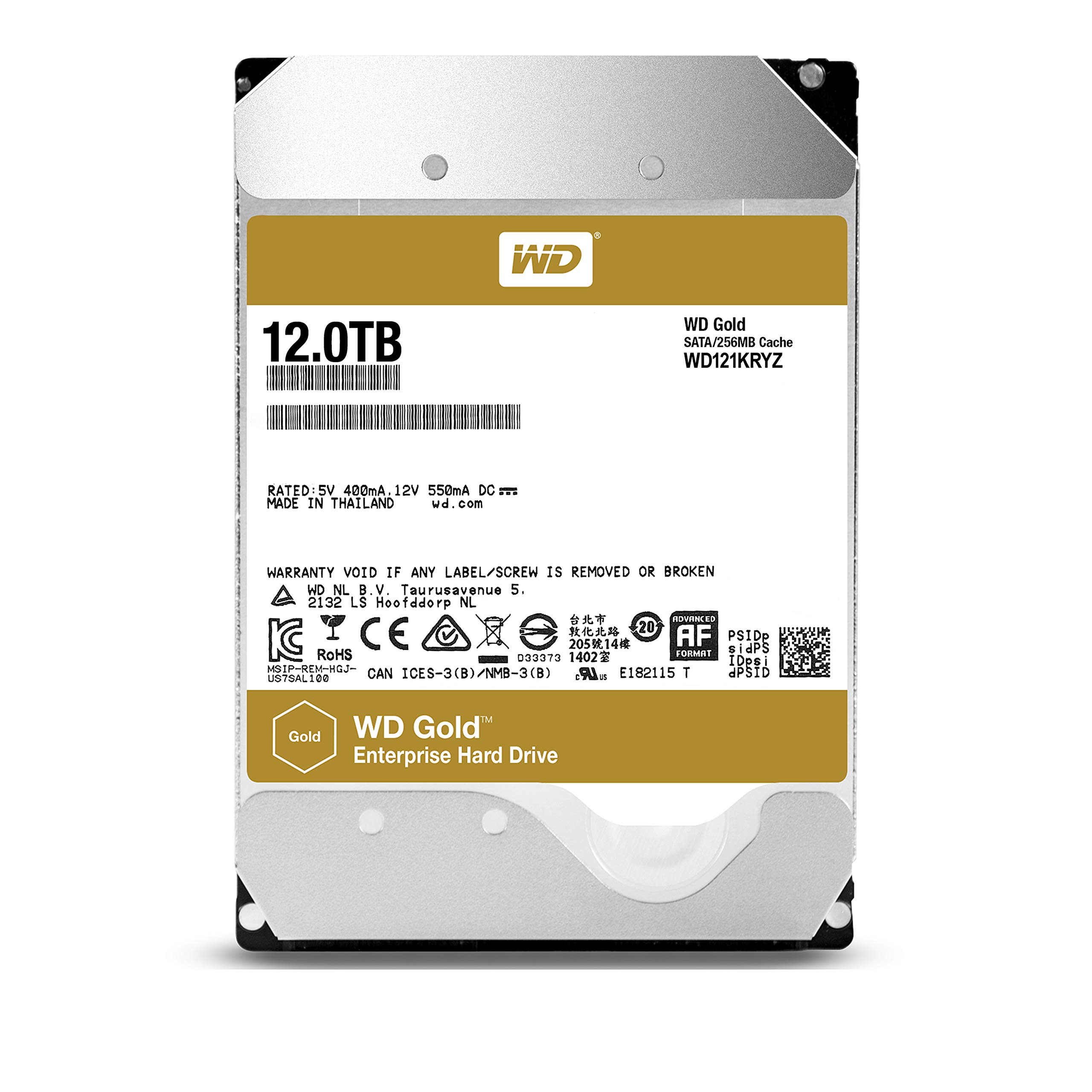 Western Digital 18TB WD Gold Enterprise Class Internal Hard Drive - 7200 RPM Class, SATA 6 Gb/s, 512 MB Cache, 3.5" - WD181KRYZ