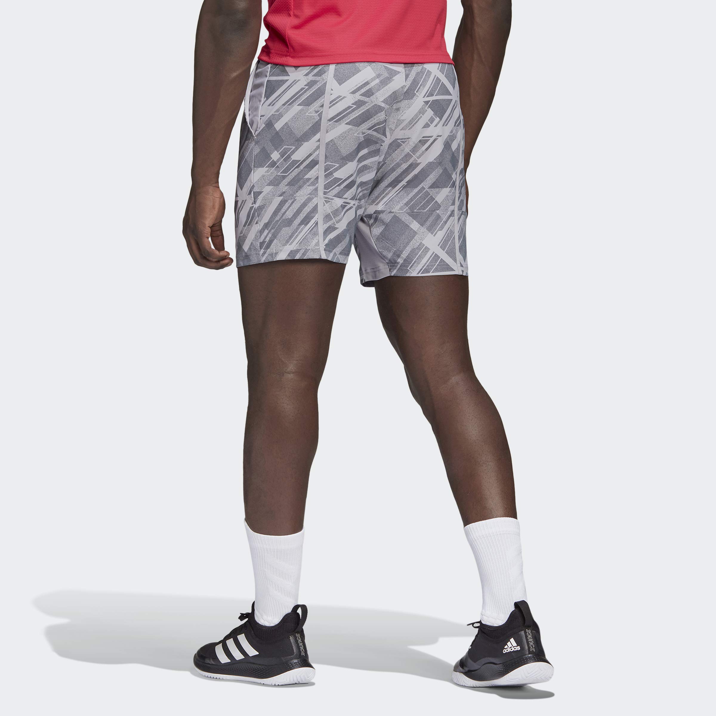 adidas mens All Over Printed Shorts AEROREADY Glory Grey Small