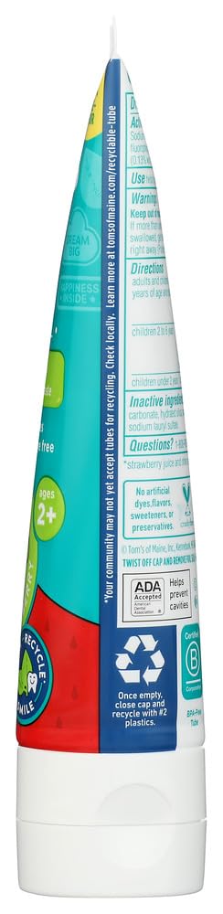 Tom's of Maine Silly Strawberry Children's Anticavity Toothpaste, 5.1 Ounce