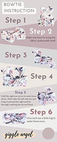 giggle angel Baby Receiving Blanket Swaddle Blanket Newborn Wrap Swaddle Headband Set -Bloom Flower Pattern