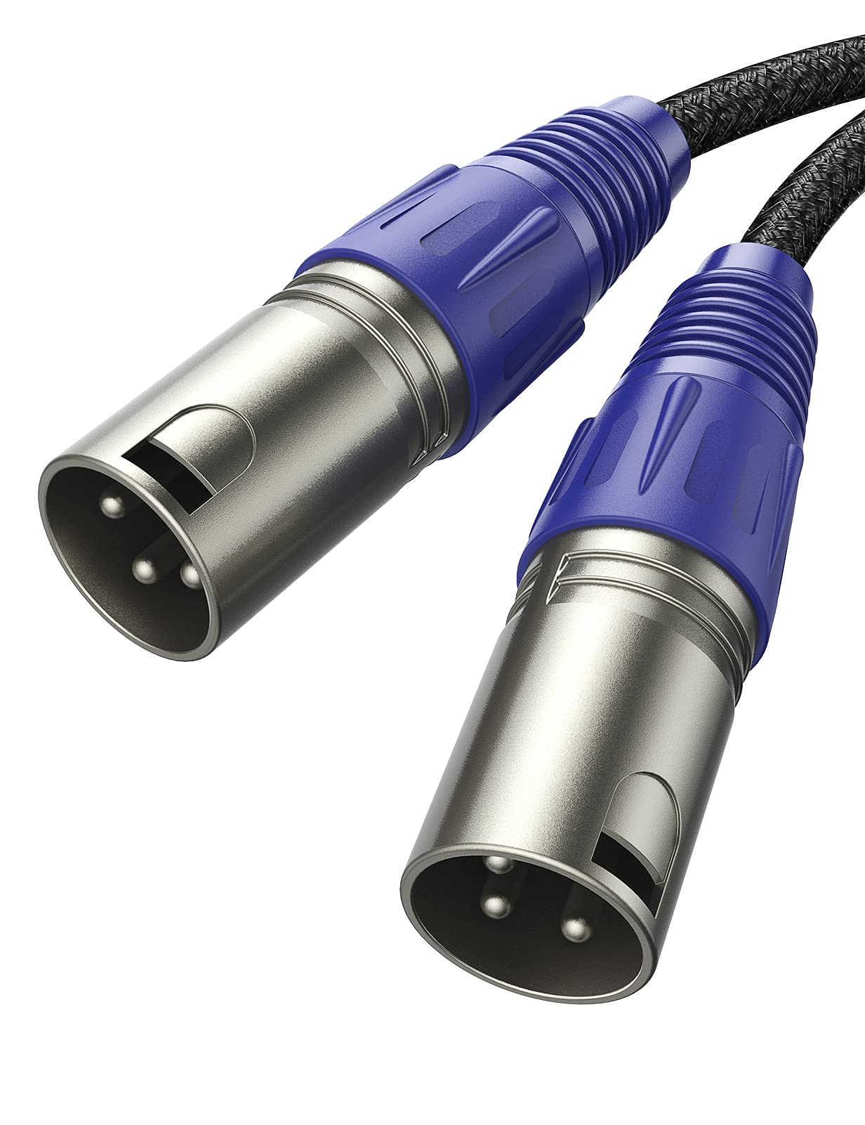 oldboytech 2 Pack XLR Cable 3.3Feet, [2021 Special Edition] 3Pin Balanced XLR Male to Male Microphone Cable, Hi-Fi for Mic, Speaker Systems, Camera, Amplifier, Equalizer, Mixing Console