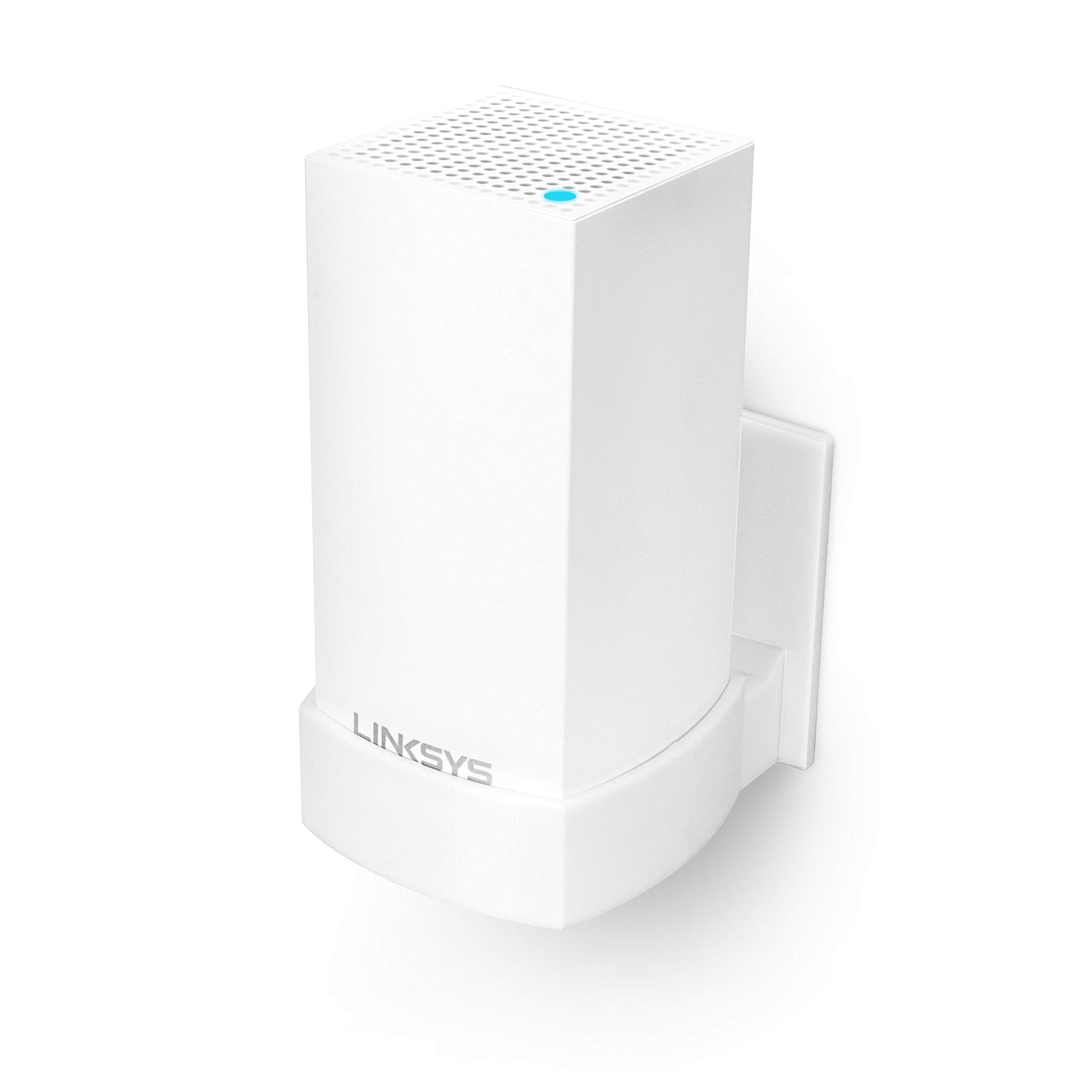 Screwless Wall Mount for Linksys Velop Home WiFi Mesh Holder, No Tools Required, Easy to Install, No Mess, Strong VHB Adheasive Mount, White by Brainwavz