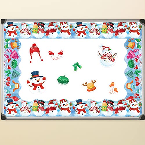 Christmas Bulletin Border Snowman Board Trim for Holiday Classroom Decoration 69ft