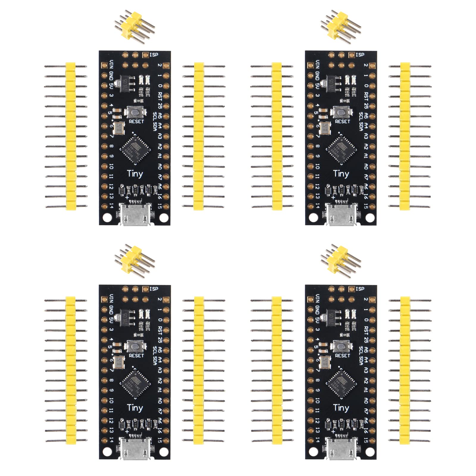 Alinan 4pcs MH-Tiny ATTINY88 Micro Development Board 16Mhz /Digispark ATTINY85 Upgraded/Nano V3.0 ATmega328 Extended (OSX/Win/Linux)