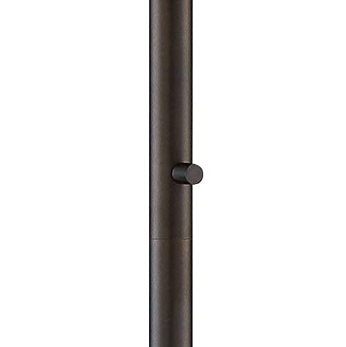 360 Lighting Seneca Modern Standing Floor Lamp 56" Tall Dark Bronze Brown Twin Arm Adjustable Gooseneck Neutral Cotton Drum Shade for Living Room Reading House Bedroom Home