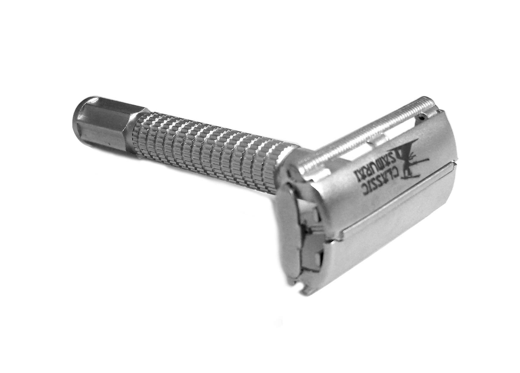 CS-305 Classic Samurai Butterfly Twist to Open Double Edge Safety Razor with 5 Astra Superior Platinum Double Edge Safety Razor Blades (+5 Astra)