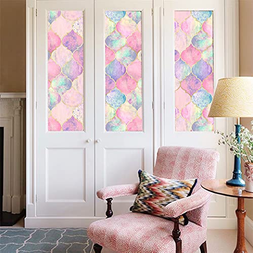 Blooming Wall DPY40 Peel and Stick Pink Multicolor Trellis Wallpaper Self-Adhesive Removable Wallpaper Wall Mural Wall Decor