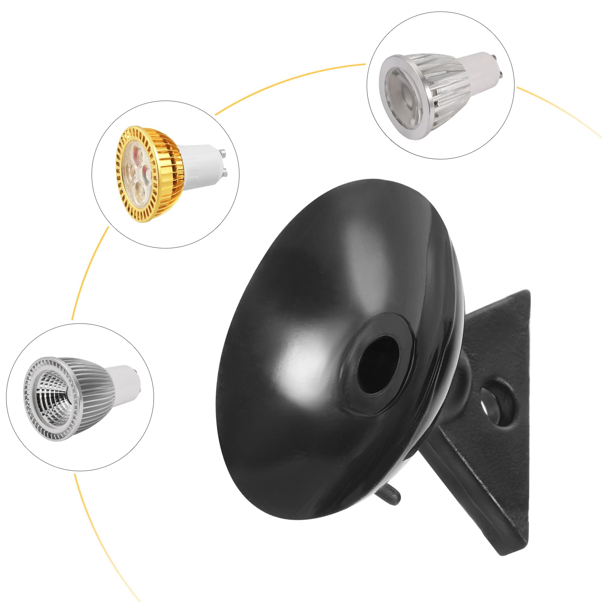 MECCANIXITY Bulb Changers, Suction Cup Light Lamp Replacing Tools for GU10 MR16 Bulbs, Black Clear 2 Colors, Pack of 10