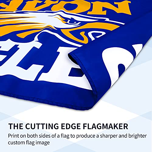 Anley Custom Flag 3x5 Foot Customized Flags Banners - Personalize Print Your Own Logo/Design/Words/Text - Vivid Color, Canvas Header and Double Stitched - Brass Grommets 3 X 5 Ft - Single Sided