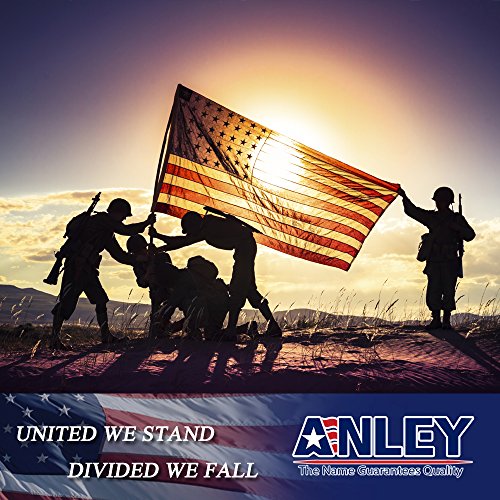 ANLEY EverStrong Series American US Flag 5x8 Foot Heavy Duty Nylon - Embroidered Stars and Sewn Stripes - 4 Rows of Lock Stitching - USA Banner Flags with Brass Grommets 5 X 8 Ft