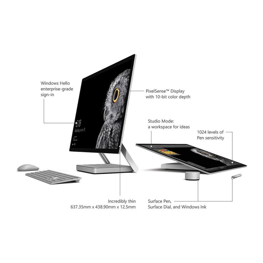 Microsoft Surface Studio All-in-one 28" 4500x3000 i5 8GB RAM 1TB HDD AIO PC GTX 965M, Pen, Keyboard, Mouse, Win 10 Pro (Renewed)