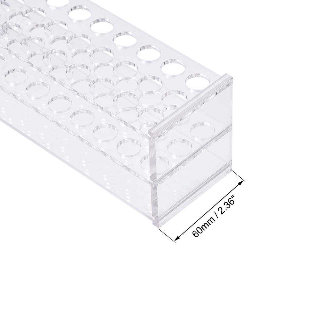 uxcell Acrylic Test Tube Holder Lab Stand Rack 3x10 Wells for 11-13mm Centrifuge Tubes Clear