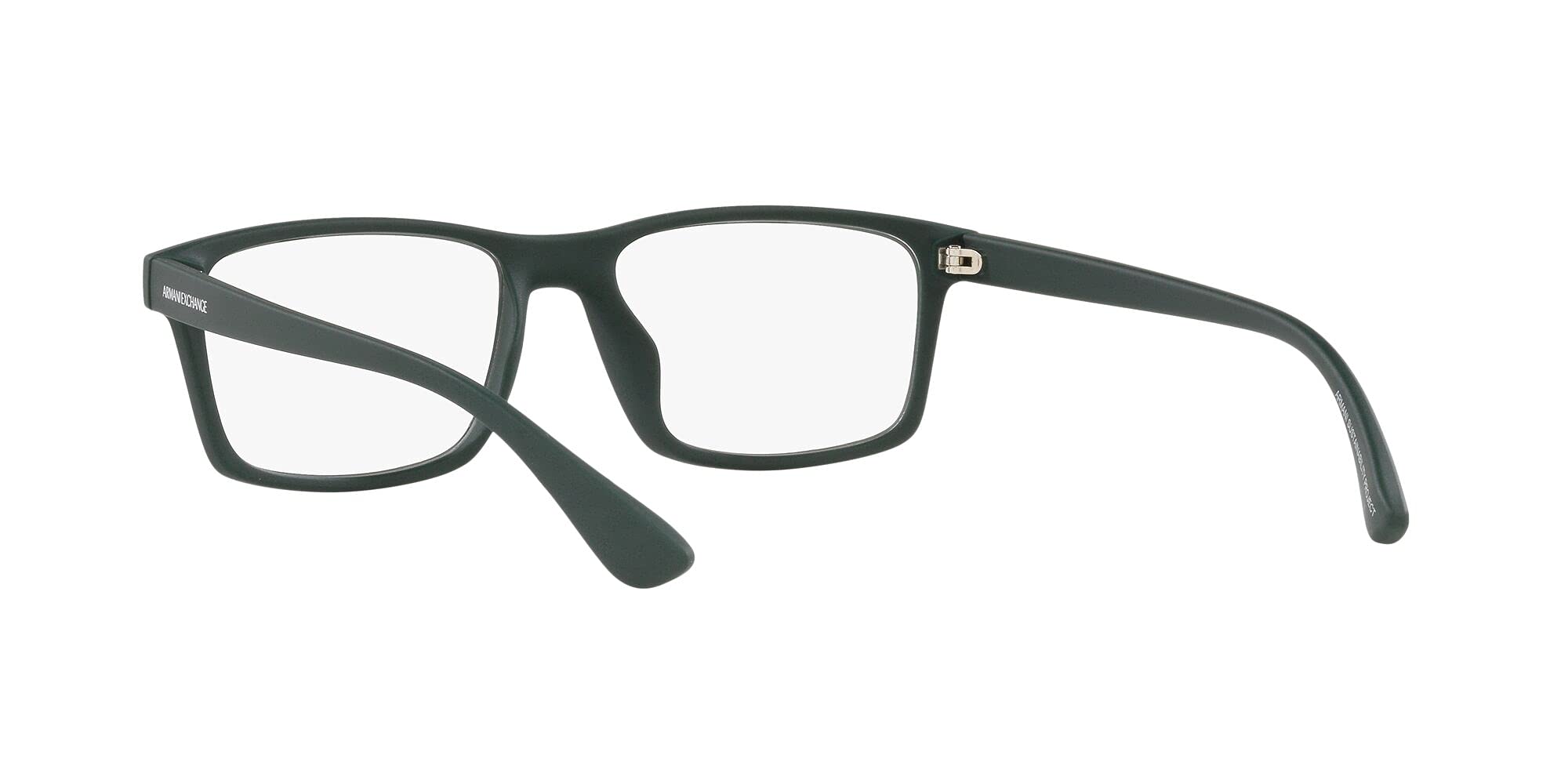 A|X ARMANI EXCHANGE Men's Ax3083u Universal Fit Rectangular Prescription Eyewear Frames, Matte Green/Demo Lens, 56 mm