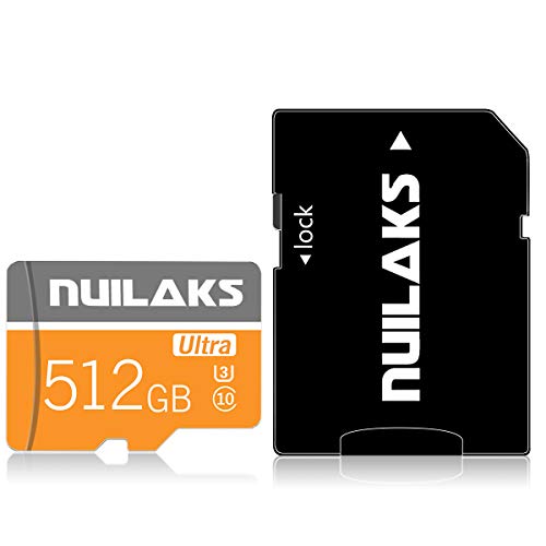 512GB Micro SD Card with Adapter Memory Card Class 10 Fast Speed Flash Card for Mobile Phones/Computer/Camera/Portable Gaming Devices/Action Cam