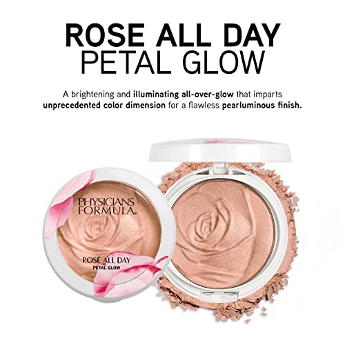 Physicians Formula Rosé All Day Highlighter Blush Face Powder, Pink Petal Glow, Dermatologist Tested, Clinicially Tested