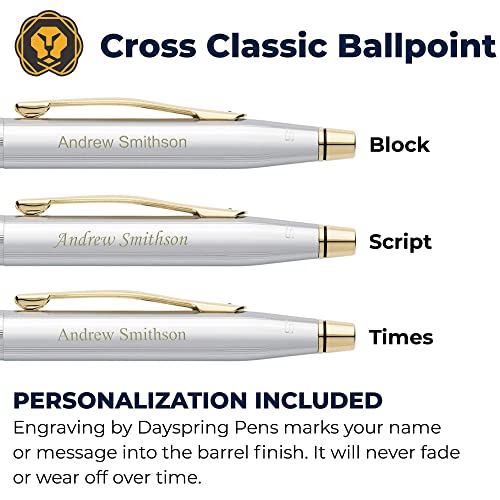 Engraved Cross Pen | Personalized With Medical Doctors Caduceus Emblem And Name. Gift Pen - AT Cross Classic Century Medalist Ballpoint. Custom Engraving Included.