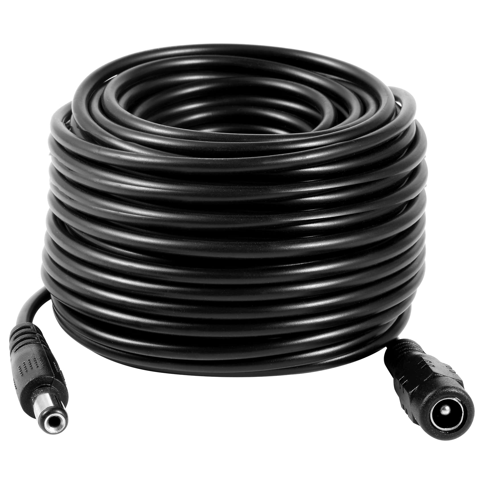 Vanxse Dc 12v CCTV Power Extension Cable 2.1x5.5mm for CCTV Security Camera WiFi IP Surveillance Camera NVR Dvr LED Strip Router Christmas Light (20Meters-65FT)