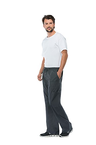 Dickies Men's GenFlex Utility Drawstring Cargo Scrubs Pant, Black, Large