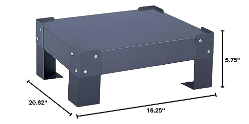 Durham 304-95-5.75/Leg Gray Steel Base for Large Slide Racks, 20-5/8" Width x 5-3/4" Height x 16-1/4" Depth