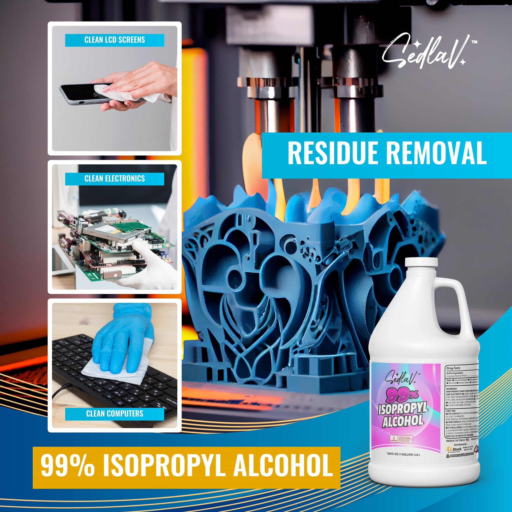 99% Isopropyl Alcohol 1 Gallon Rubbing Alcohol Isopropyl 99 Percent Technical Use Can be Diluted 2 Gallons of Isopropyl Alcohol 99%