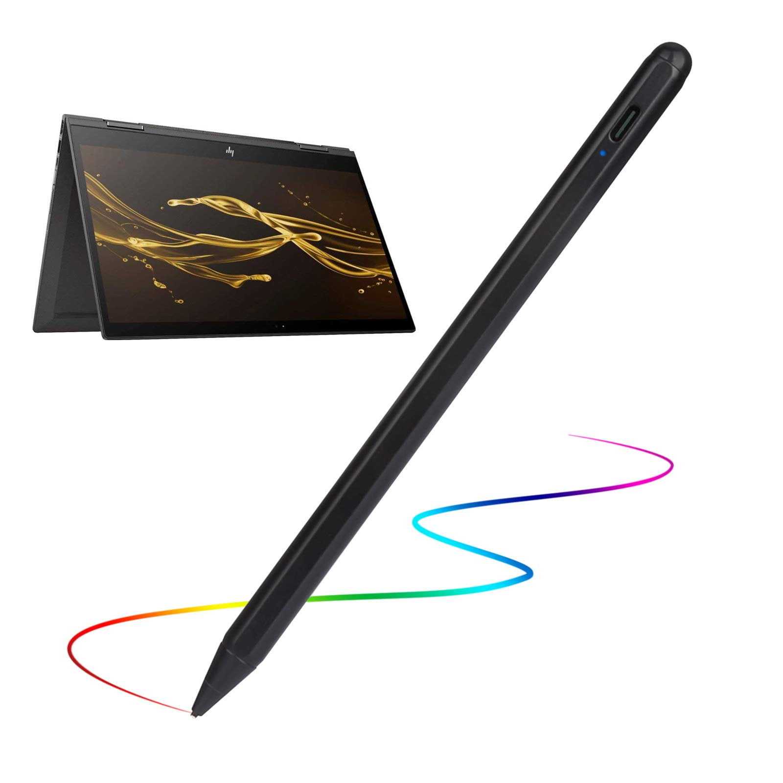 Stylus Pens for HP Envy X360 Convertible 2-in-1 Touch Screen Laptop (15.6") Pencil, Active Stylus Digital Pencil Fine Tip Stylus for HP Envy X360 Convertible 2-in-1 Laptop 15.6" Pen,Black