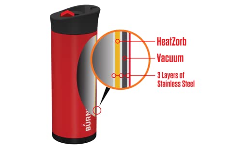 BurnOut Temperature Regulating 16 oz. Smart Mug - New Pop Top Lid (Black)