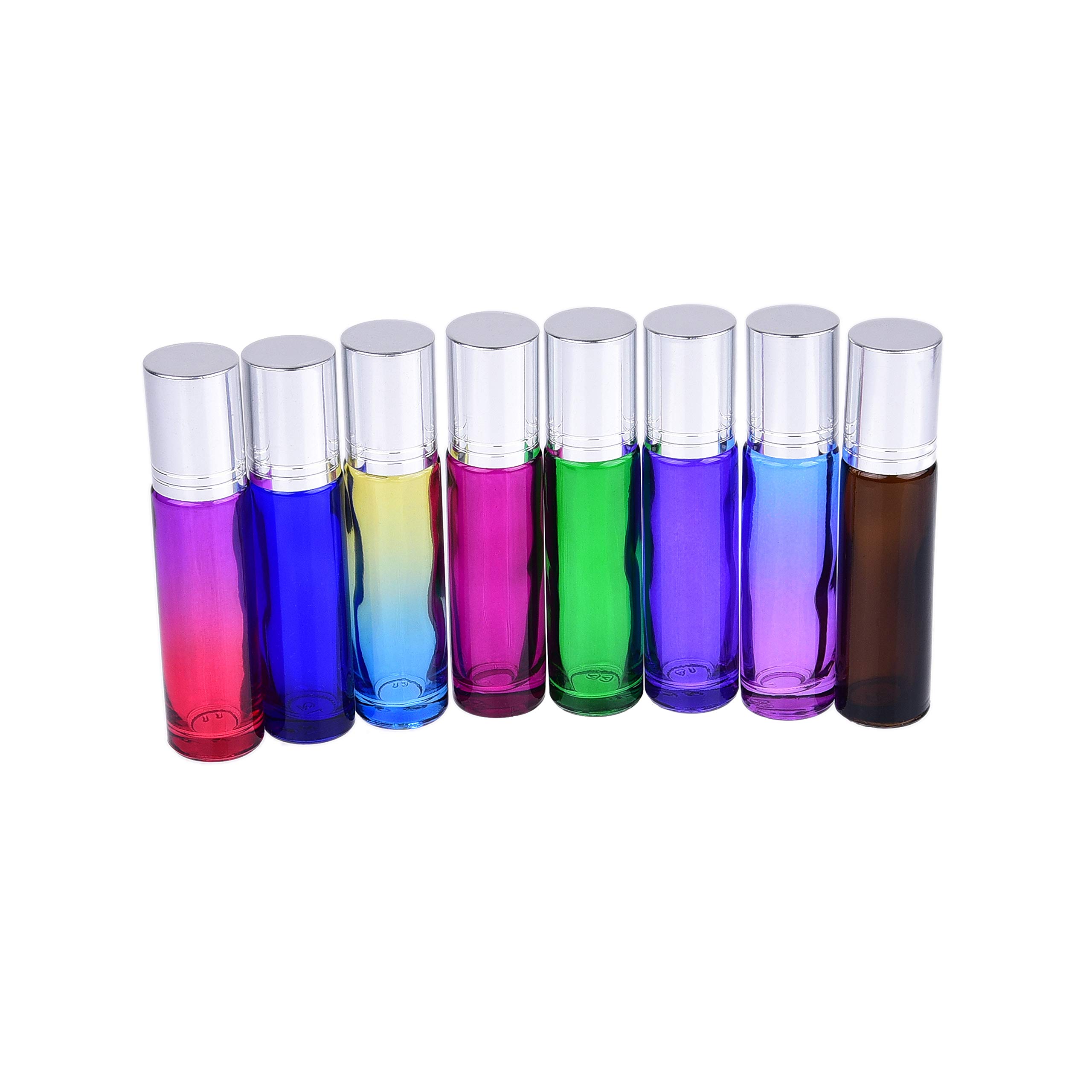 Kare & Kind Essential Oil Bottle Kit - 8x Essential Oil Bottle (0.35 oz - 10 ml), 8x Roller Ball Cap, 3x Fine Mist Sprayer, 1x Tool for Opening Bottles, 78x Label, 2x Mini Dropper, 2x Mini Funnel