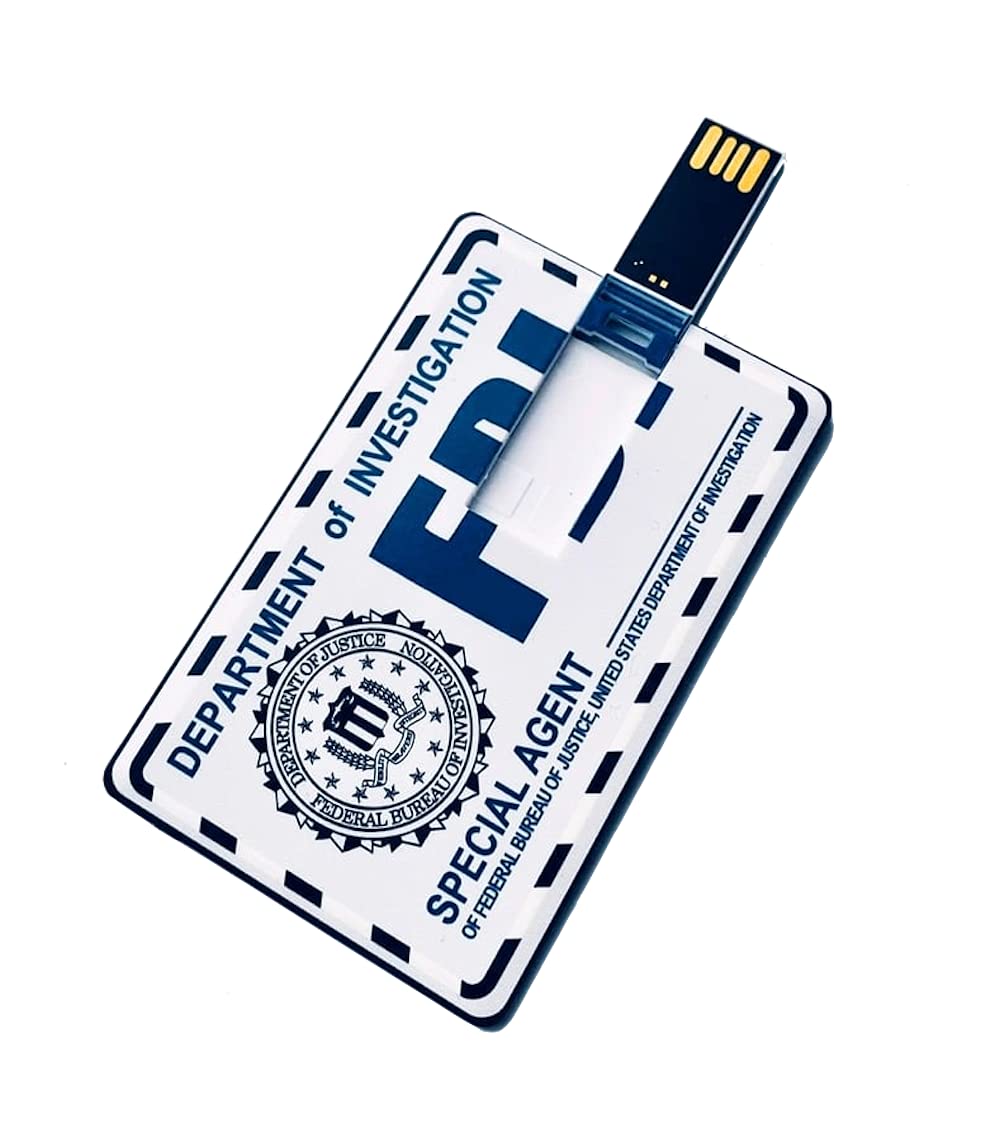 USB Flash Drive 64GB Thumb Drive High Speed USB Drive USB 2.0 Memory Stick FBI/CIA ID Card Certificate Accessories Design Waterproof