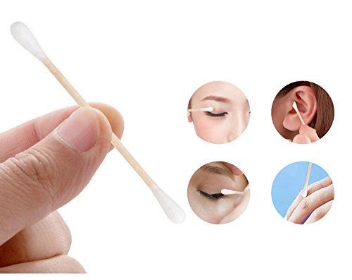 Wooden Stick Cotton Swabs Qtips XMHF Double Tipped With Cotton Heads- Multipurpose, Safe, Highly Absorbent & Hygienic